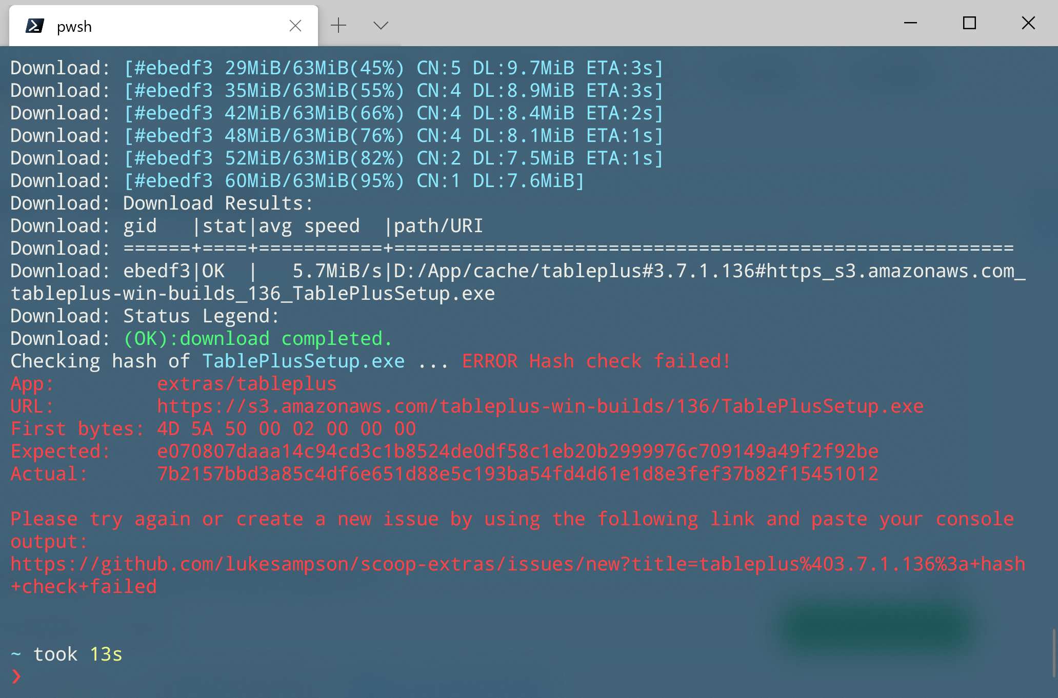 Tableplus371136 Hash Check Failed · Issue 4442 · Scoopinstallerextras · Github