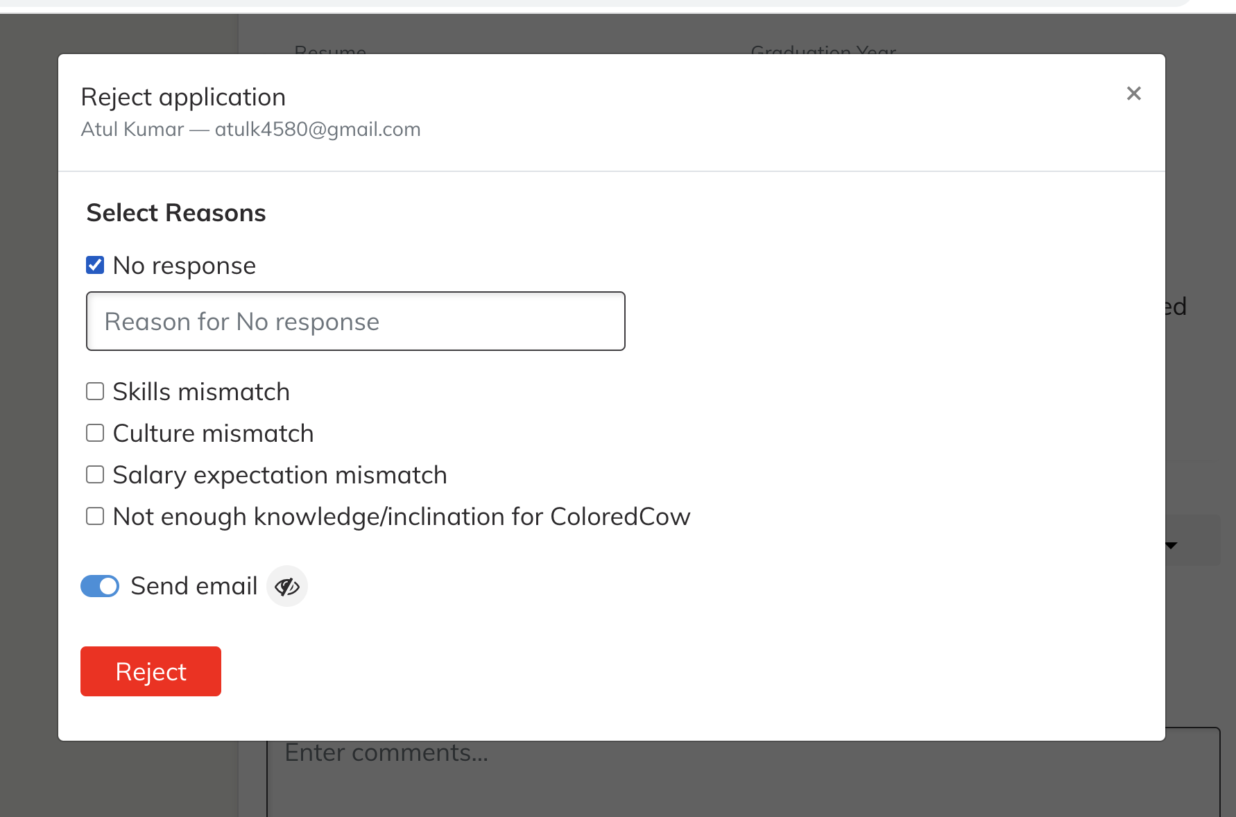 Other rejection reasons · Issue #2683 · ColoredCow/portal · GitHub