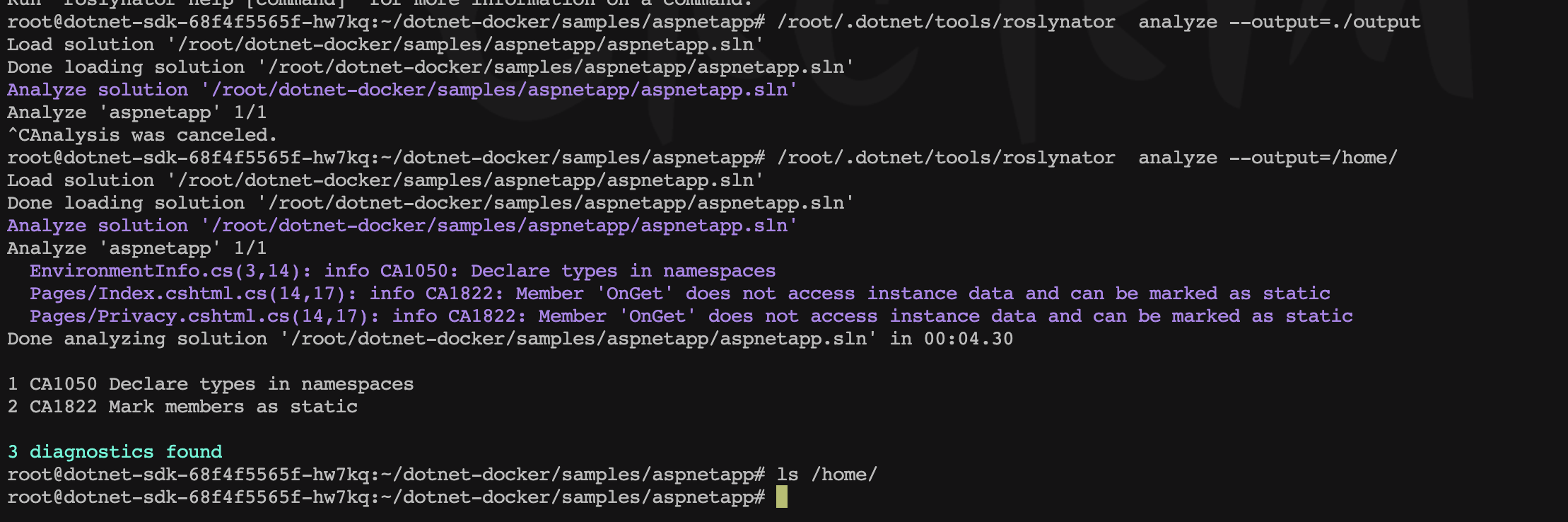 roslynator CLI argument -o (--output) doesn't work. · Issue #897 · dotnet/roslynator · GitHub