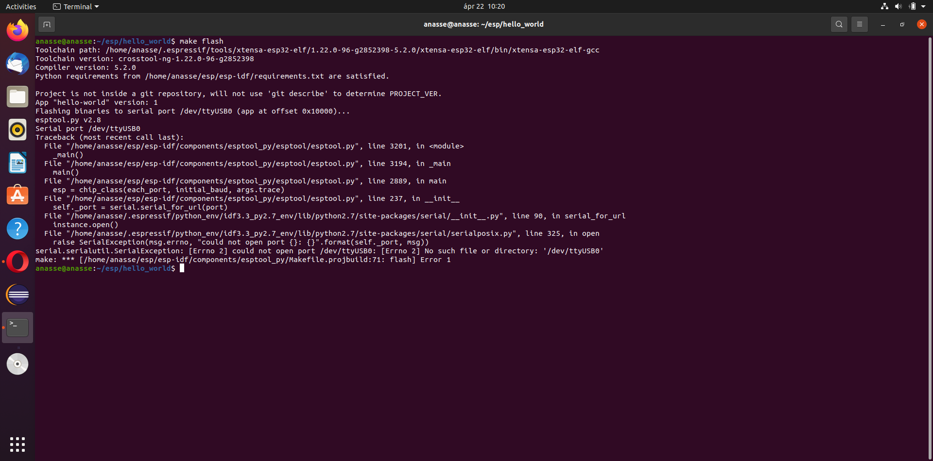 I have issue with make flash (GIT8266O-662) · Issue #1084 · espressif/ESP8266_RTOS_SDK · GitHub