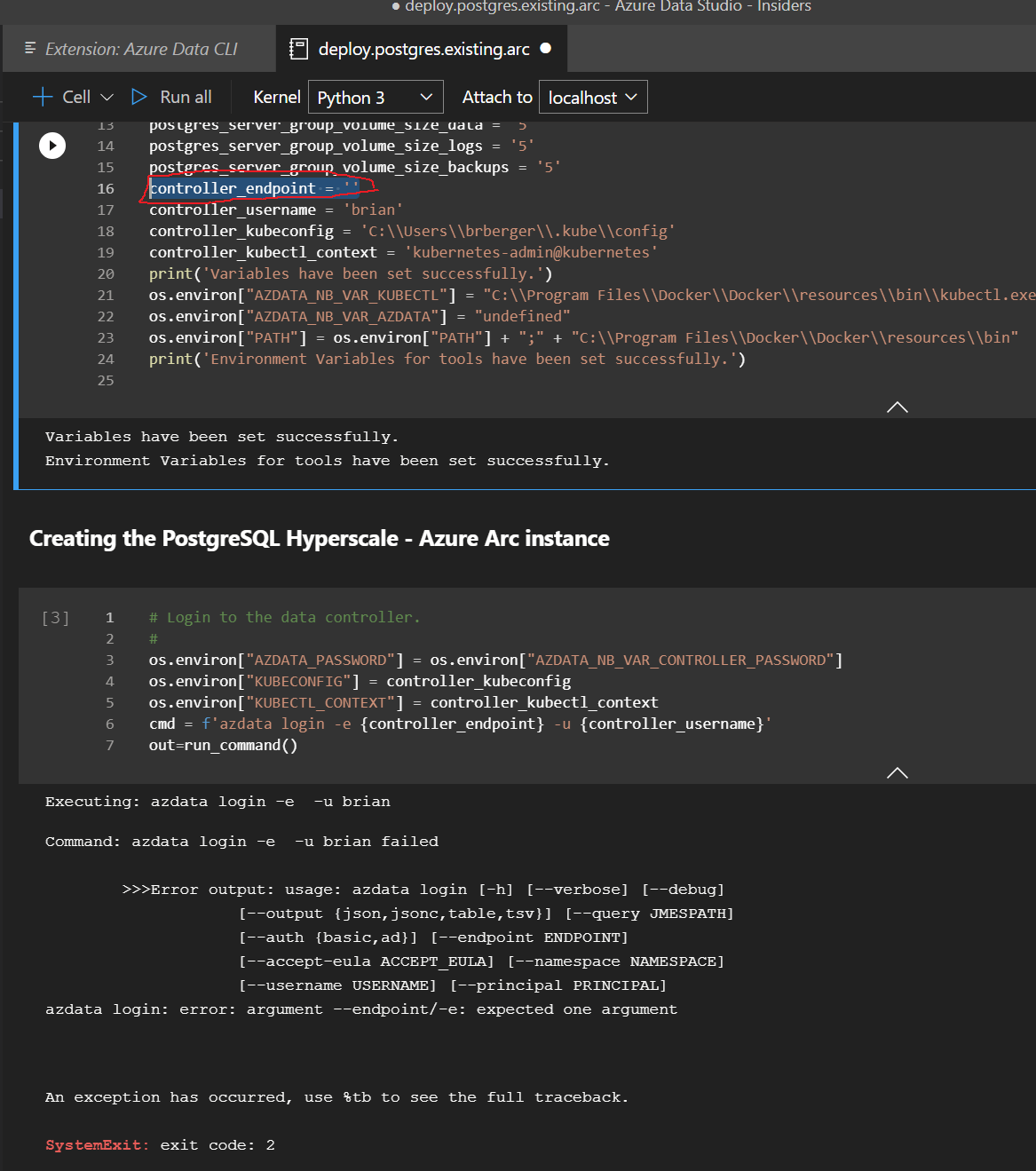Can't deploy Arc Postgres - controller_endpoint empty #MAY2021BUGBASH · Issue #15582 · microsoft ...