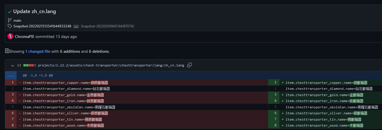 [其他]：关于π哥的低质量commits · Issue #1540 · CFPAOrg/Minecraft-Mod-Language-Package · GitHub
