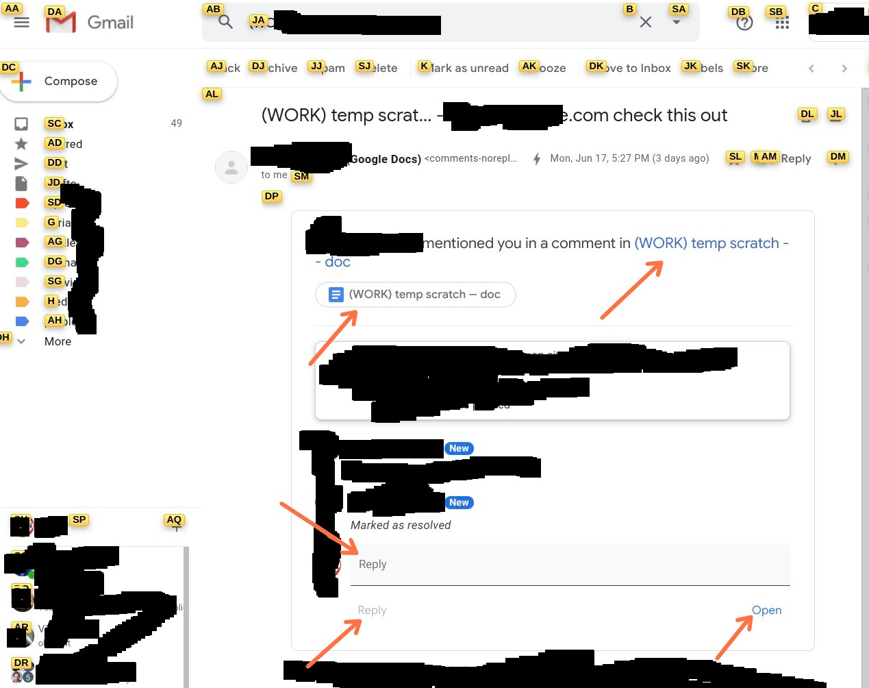 Gmail: cannot select links in "dynamic emails" · Issue #3353 · philc/vimium · GitHub
