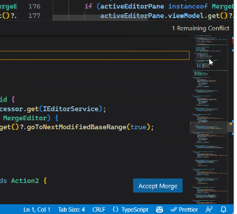 3-Way Merge "Accept Merge" button missing · Issue #159210 · microsoft/vscode · GitHub