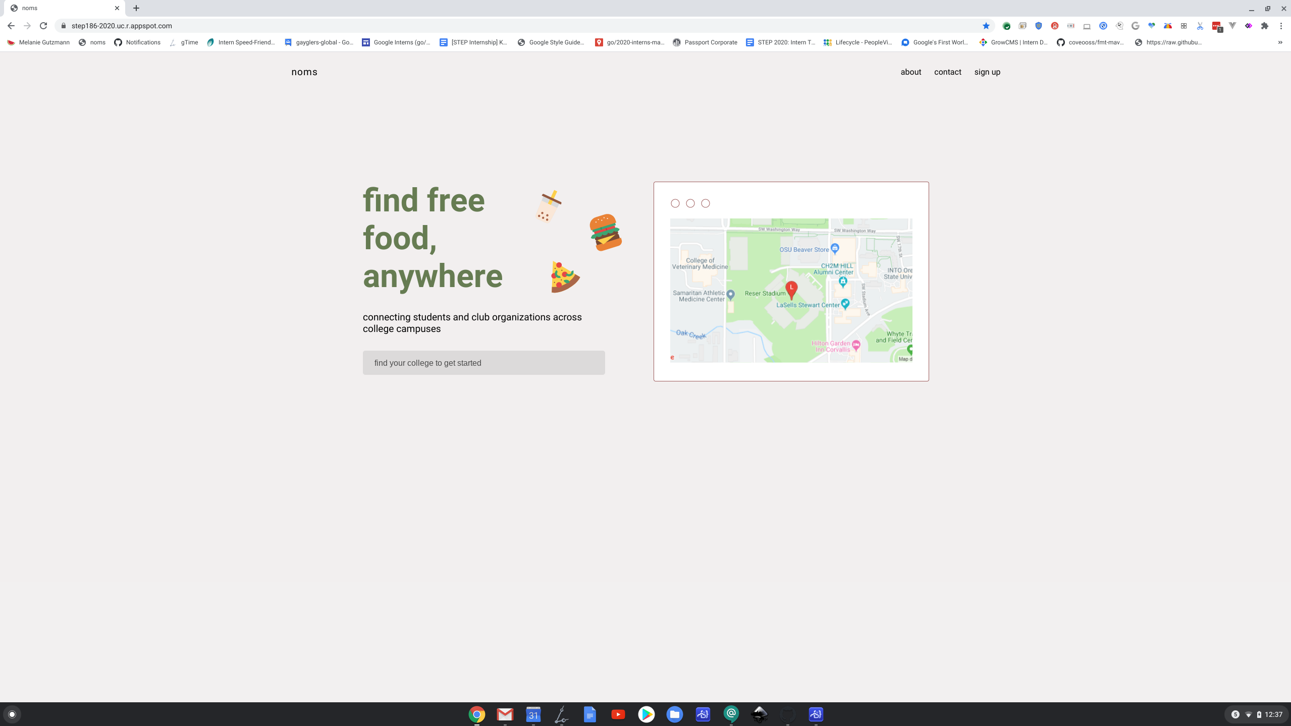 Make landing page elements larger on big screens · Issue #66 · googleinterns/noms · GitHub