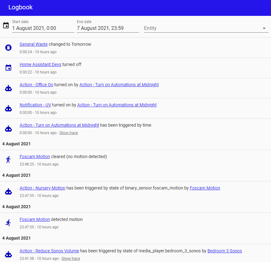 Logbook puts date header in front of every record which is from ...