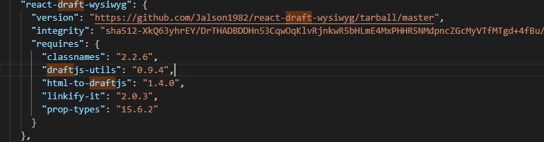 Problem with forked repo · Issue #719 · jpuri/react-draft-wysiwyg · GitHub