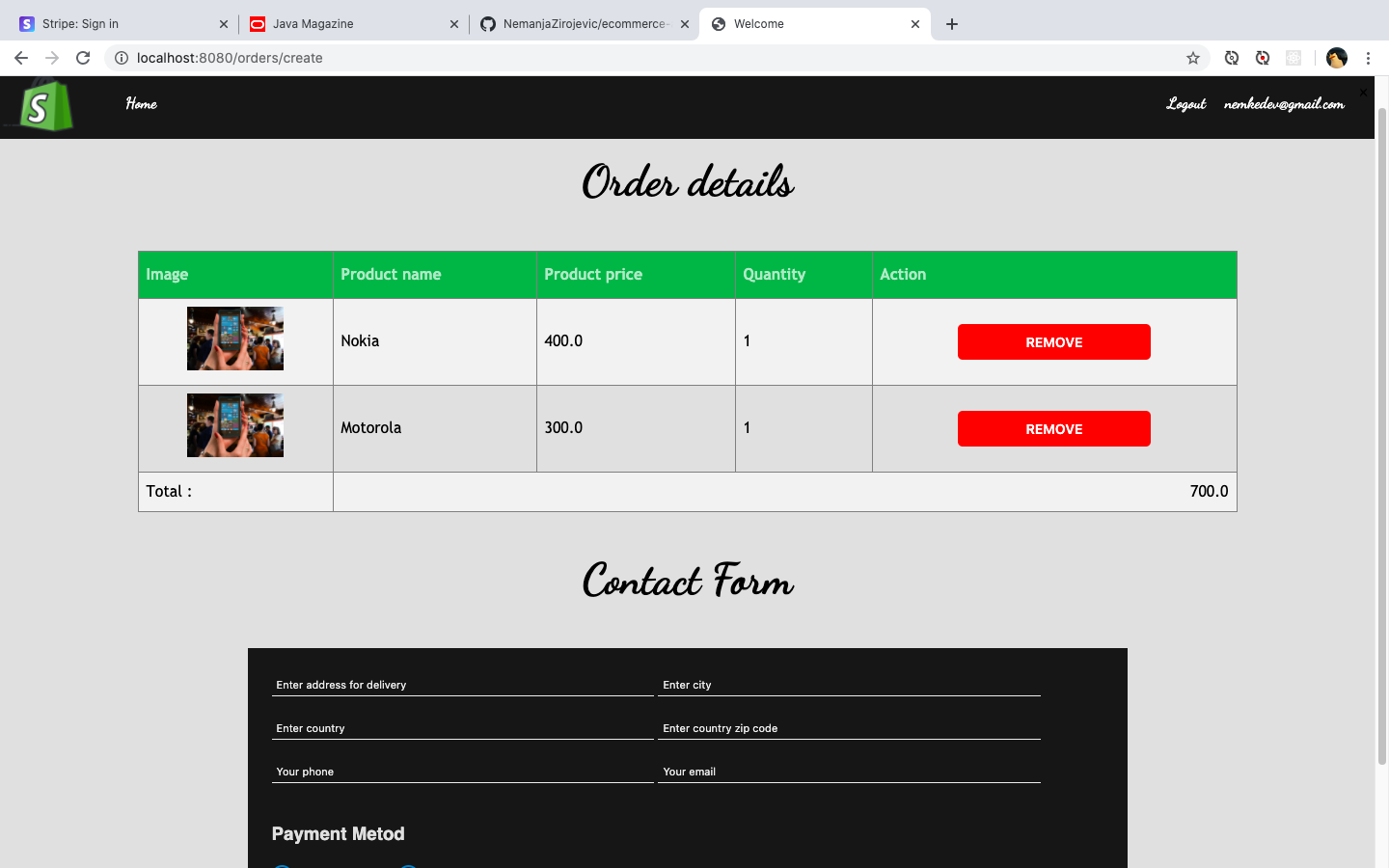 GitHub - NemanjaZirojevic/ecommerce-app: E commerce application build ...