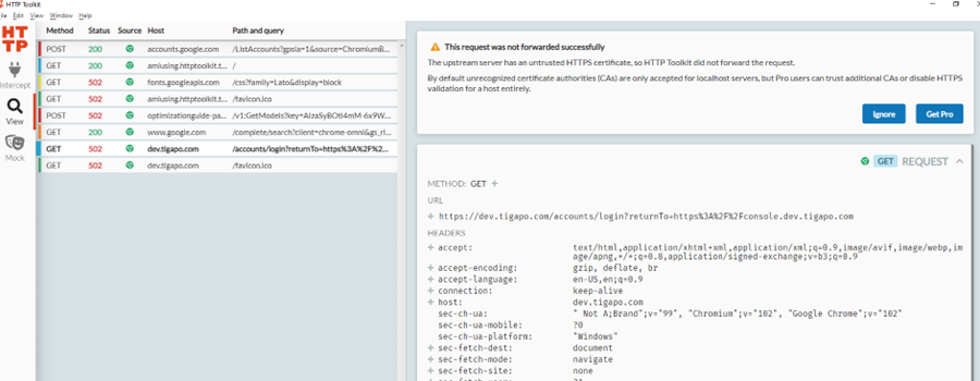 Using Emulator in Android Developer, Getting Uncaught Error (failed to activate interceptor ...