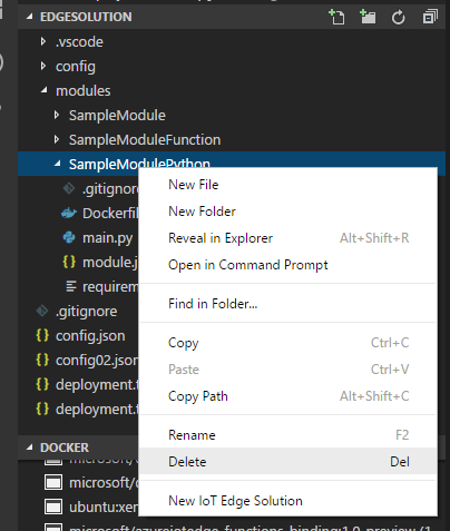 [delete IoT Edge Module ] not support delete IoT Edge Module · Issue #80 · microsoft/vscode ...
