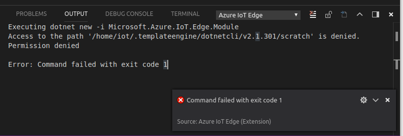 Permission Denied Issue When Create An Iot Edge Module Project On Ubuntu · Issue 192 
