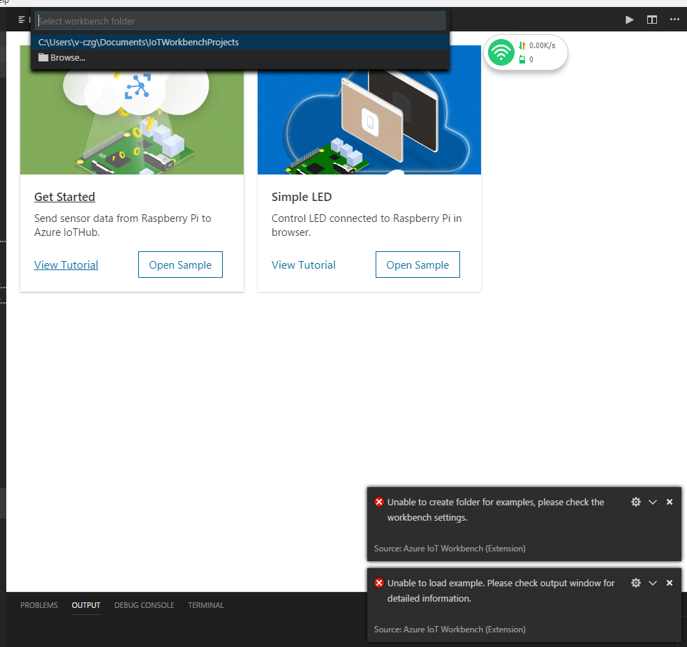 [RaspberryPi]unable to create folder for examples and unable to load example · Issue #377 ...