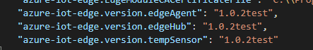 [Config the version settings]If the image values of edgeHub/edgeAgent/tempSensor are invalid ...