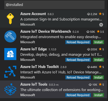"Azure Account" was not uninstalled together with Azure IoT Tools · Issue #8 · microsoft/vscode ...