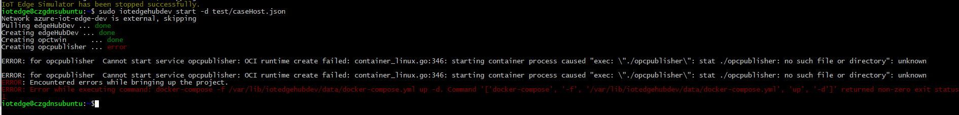 create opcpublisher failed on ubuntu · Issue #247 · Azure/iotedgehubdev ...