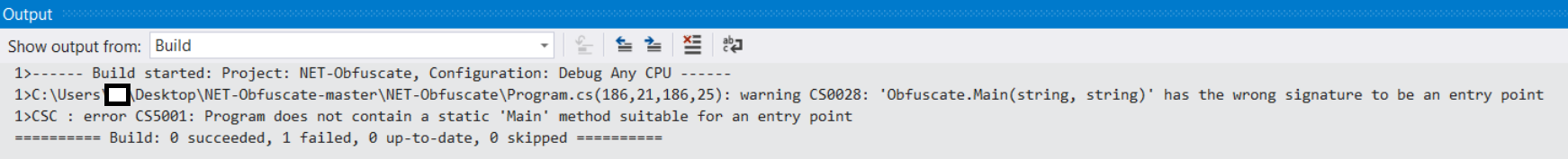 Compile error: Program does not contain a static 'Main' Method · Issue #2 · BinaryScary/NET ...