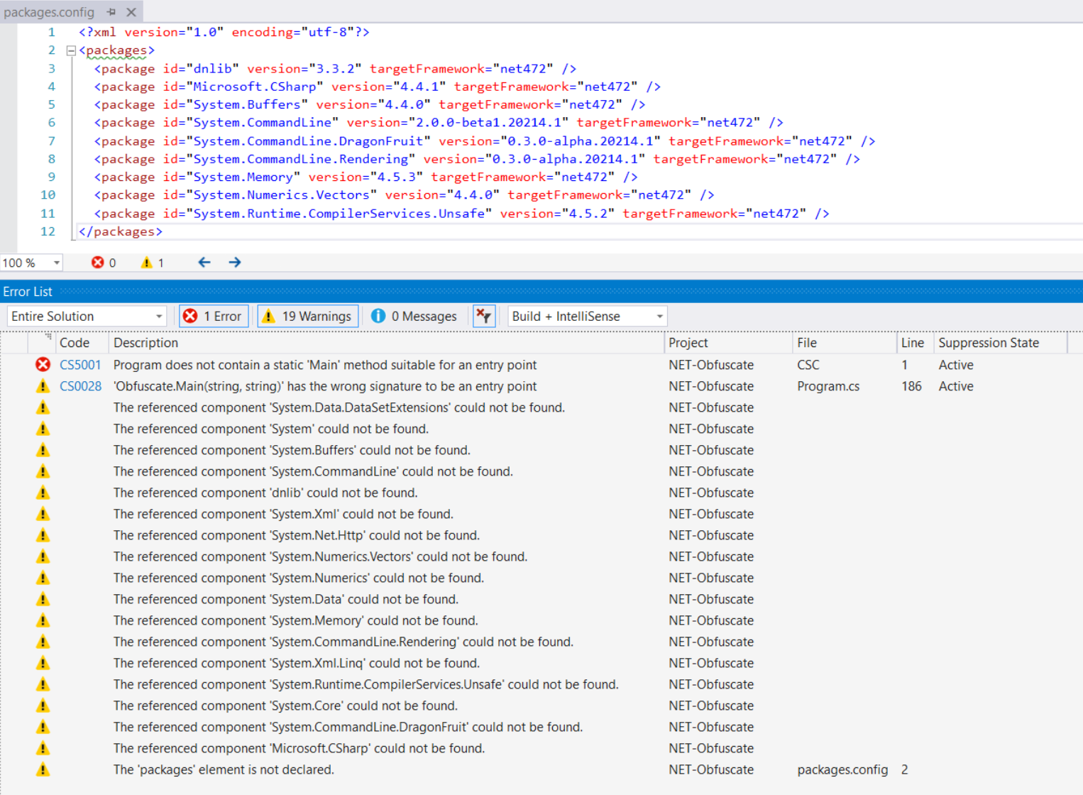 Compile error: Program does not contain a static 'Main' Method · Issue #2 · BinaryScary/NET ...