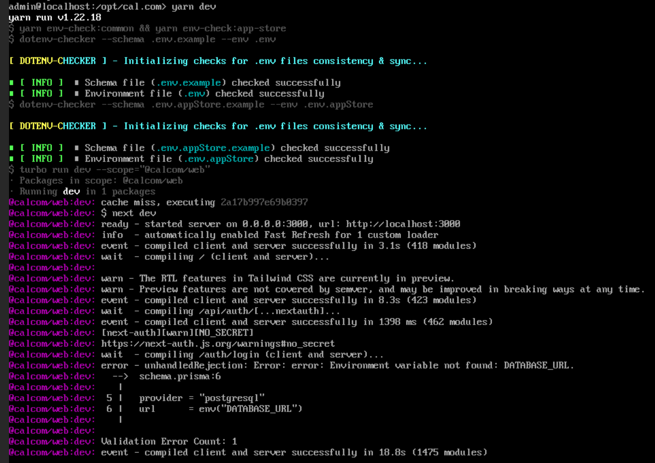 DATABASE_URL missing in schema.prisma:6 · Issue #2396 · calcom/cal.com · GitHub