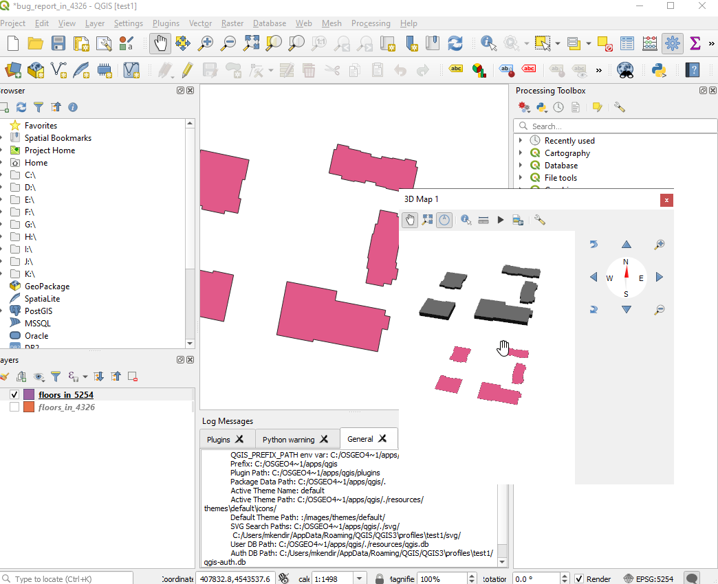 3D view does not visualize polygons in EPSG:4326 coord. sys. after 3.12 ...