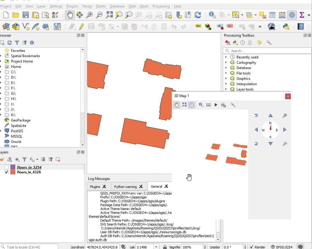 3D view does not visualize polygons in EPSG:4326 coord. sys. after 3.12 ...