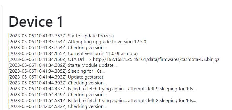 Unable to access OTA URL for Update · Issue #810 · TasmoAdmin/TasmoAdmin · GitHub