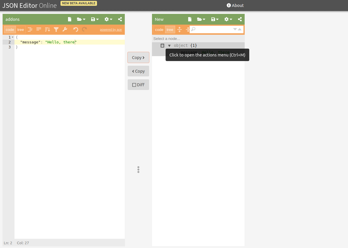Beta of a completely new JSONEditor available now 🎉 · Issue #1223 · josdejong/jsoneditor · GitHub