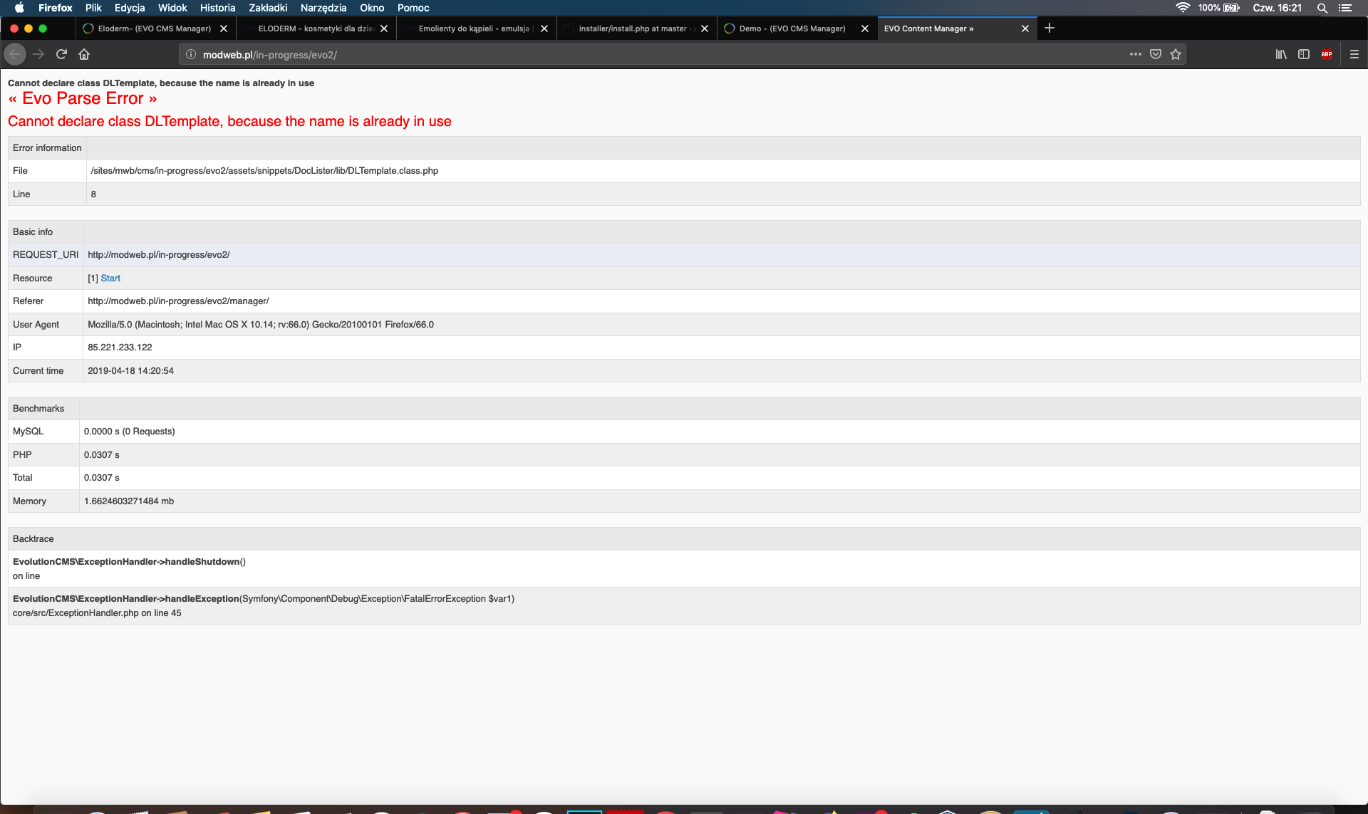 EVO 2.0 Alpha - problem with module extras and displaying DocLister in front-end · Issue #1064 ...