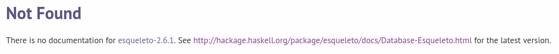 Building haddock for ghc-8.4+ is broken · Issue #110 · bitemyapp/esqueleto · GitHub