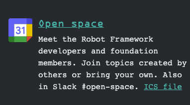 "Open space" link don't working · Issue #230 · robotframework/robotframework.github.com · GitHub