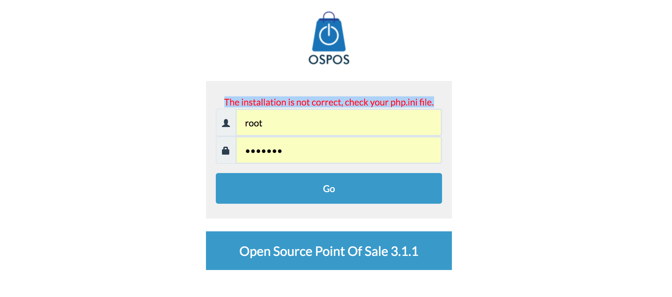 Installation OSPOS 3.1.1 · Issue #1769 · opensourcepos/opensourcepos · GitHub
