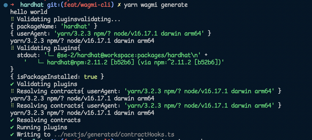 bug: hardhat is not recognised for wagmi-cli · Issue #1877 · wevm/wagmi · GitHub