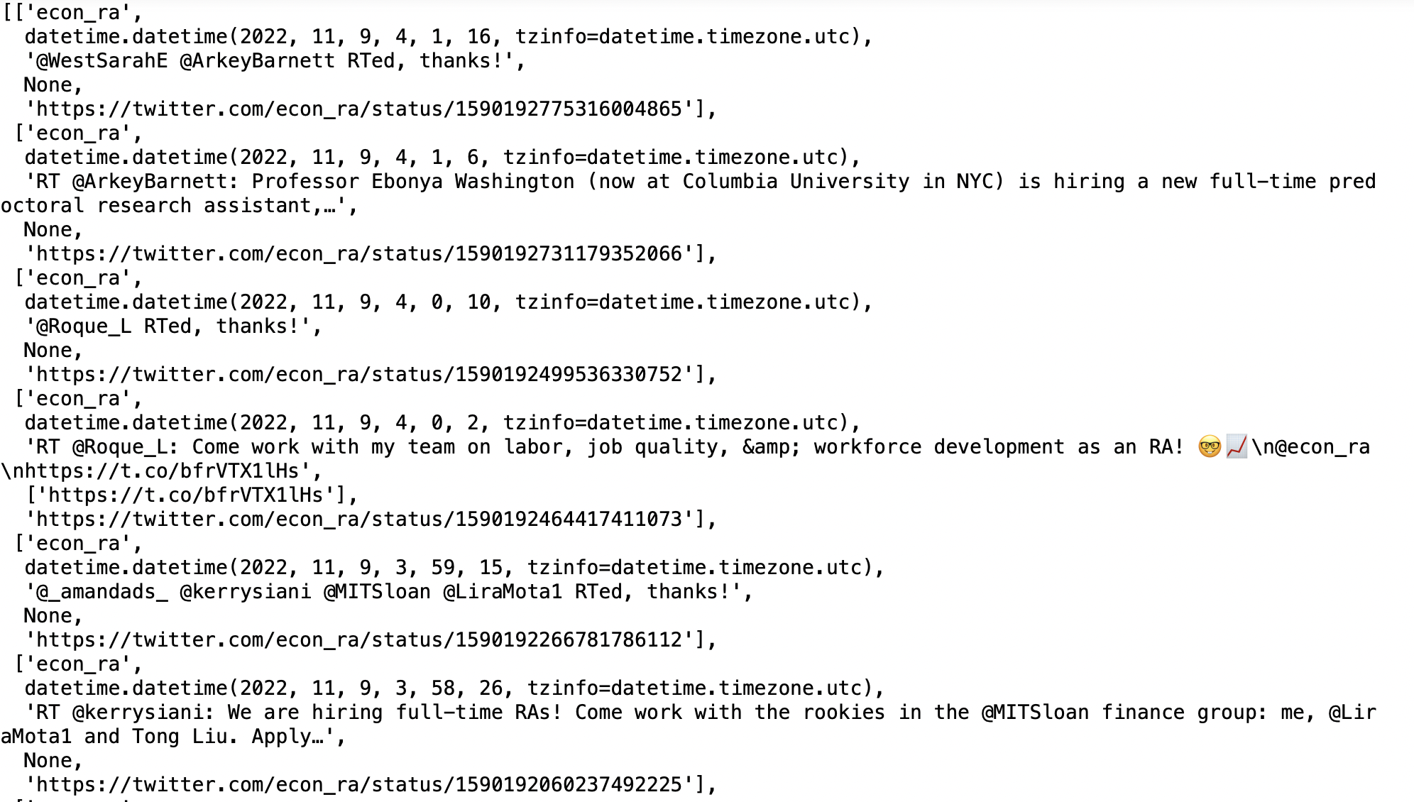Truncated retweets · Issue #595 · JustAnotherArchivist/snscrape · GitHub