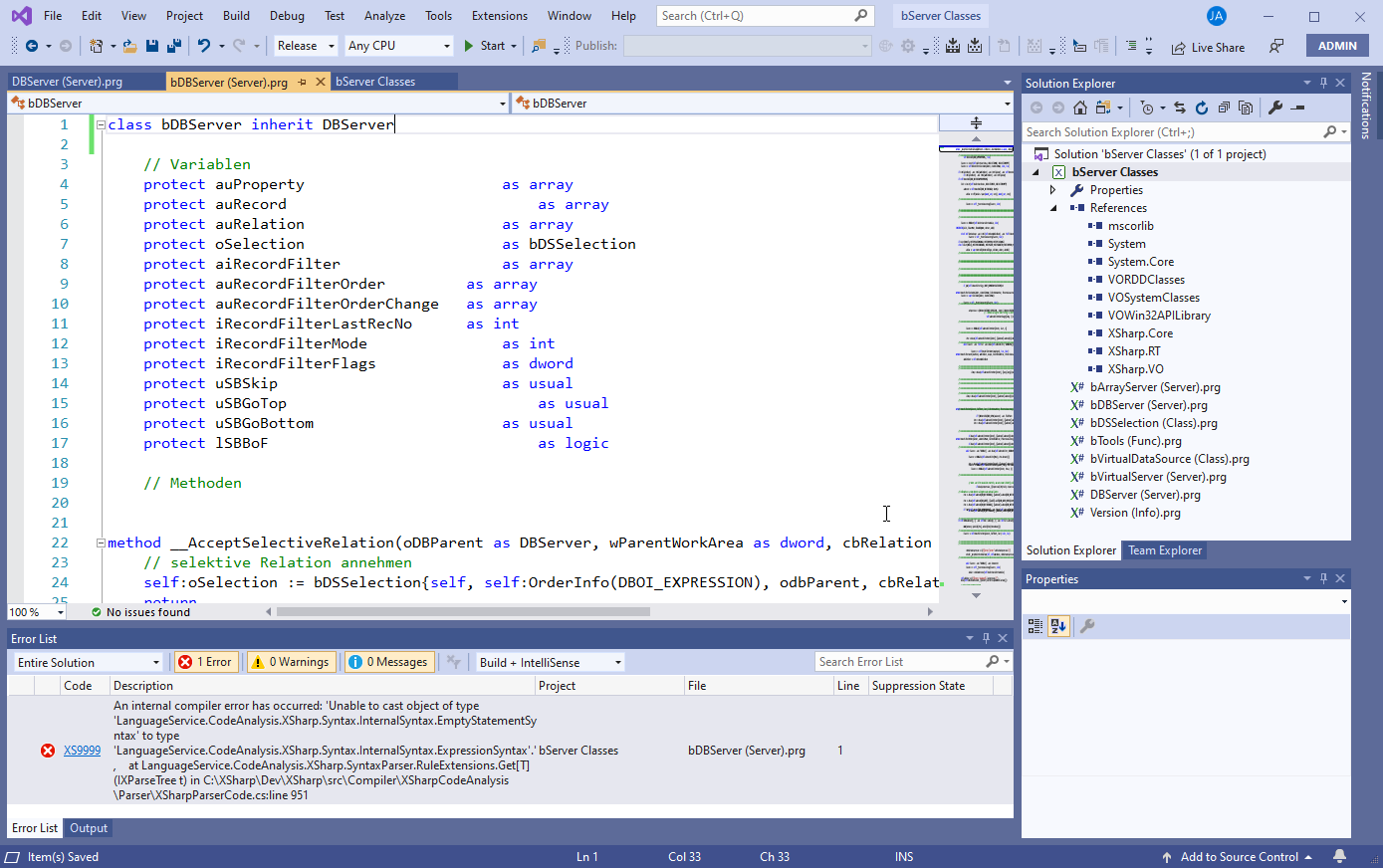 Error XS9999 An internal compiler error has occurred · Issue #253 · X-Sharp/XSharpPublic · GitHub