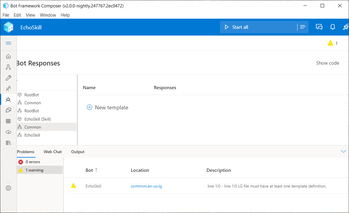 Erroneous warning "LG file must have at least one template definition ...