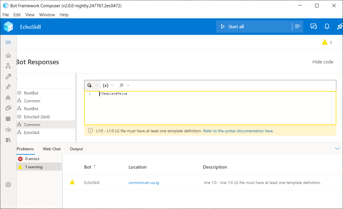 Erroneous warning "LG file must have at least one template definition" · Issue #7934 · microsoft ...