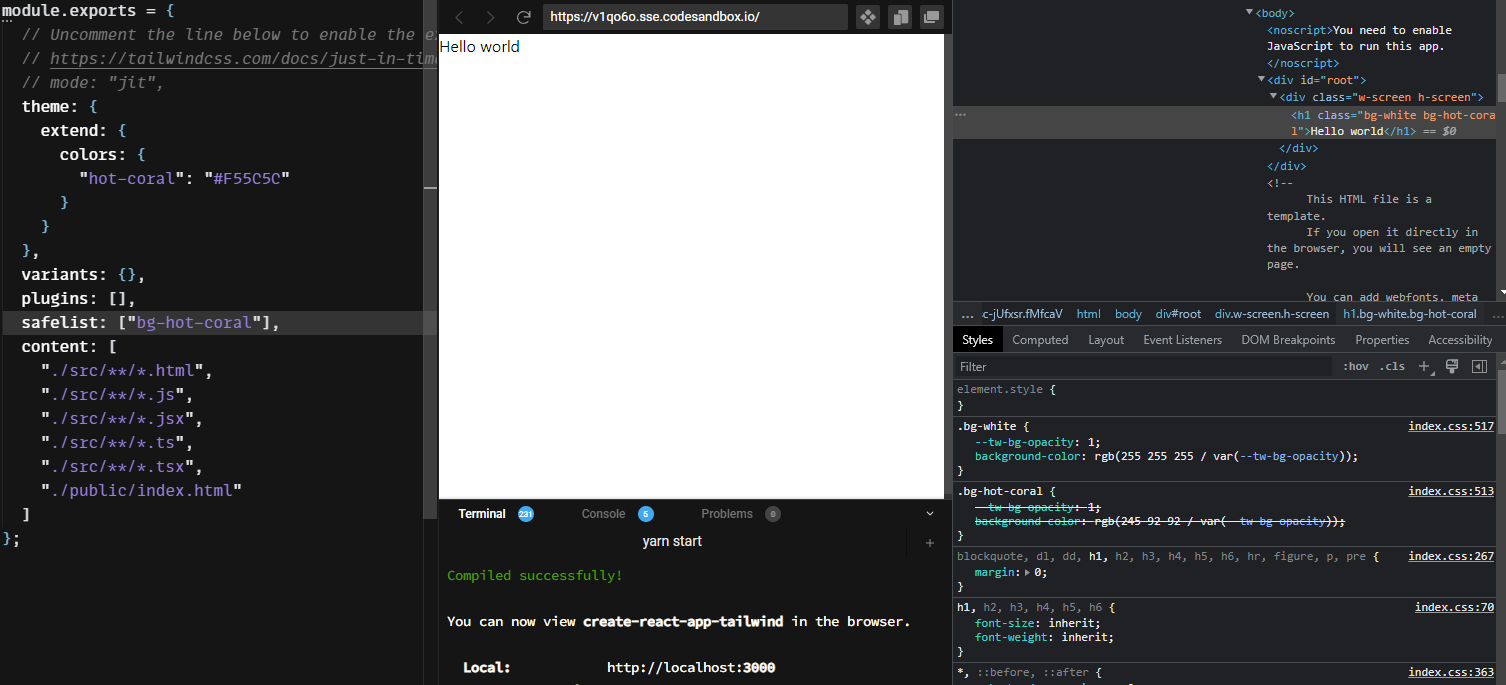 Safelist classes doesn't cascade other classes that are not in safelist · Issue #9440 ...