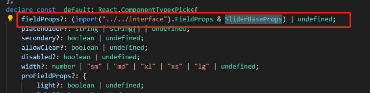 ProFormSlider fieldProps属性类型引用错误🐛[BUG] · Issue #1796 · ant-design/pro-components · GitHub