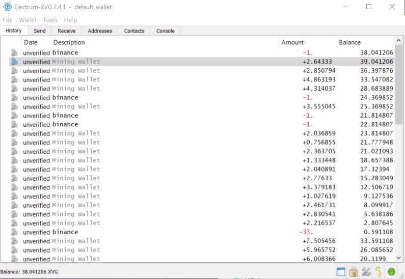 Electrum Send Issues - Amount sent: 0. XVG · Issue #297 · vergecurrency/verge · GitHub