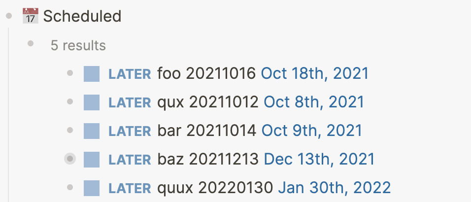 Query with `result-transform`: sorting by `:block-journal-day` does not order in chronological ...