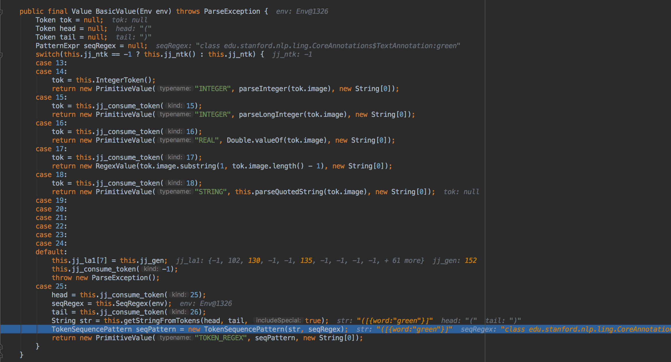 TokenSequenceParser ignoring tail of patterns mentioned in rules ...
