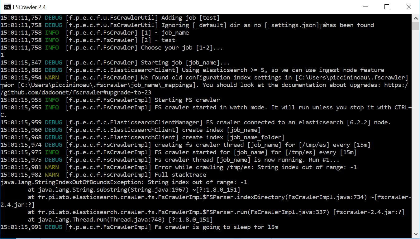 Issue String index out of range · Issue #533 · dadoonet/fscrawler · GitHub