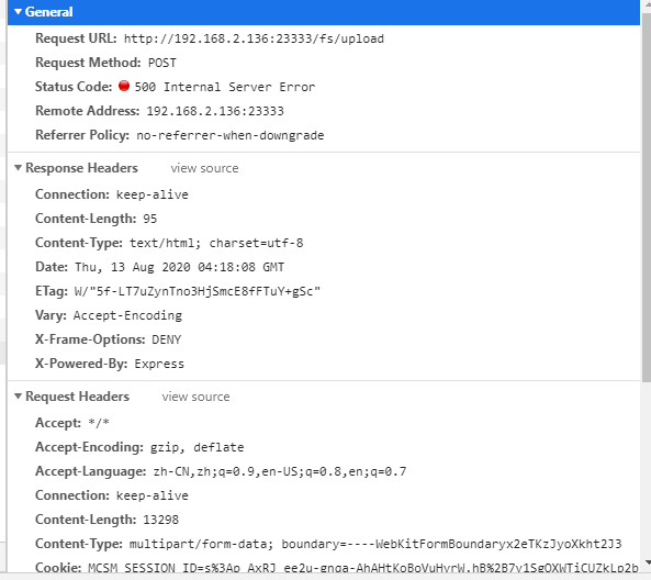 Centos7 文件管理系统无法上传文件 500 Internal Server Error · Issue #302 · MCSManager/MCSManager · GitHub