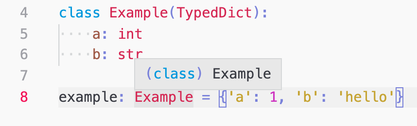 Improved tooltip display for TypedDicts · microsoft pylance-release ...