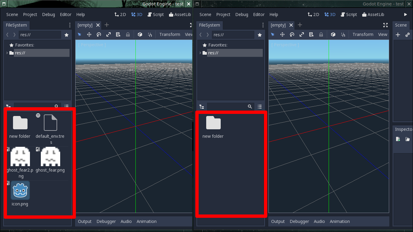 No Files Appear In Filesystem Resource Manager After Commit 0e6e98a · Issue 15413 · Godotengine