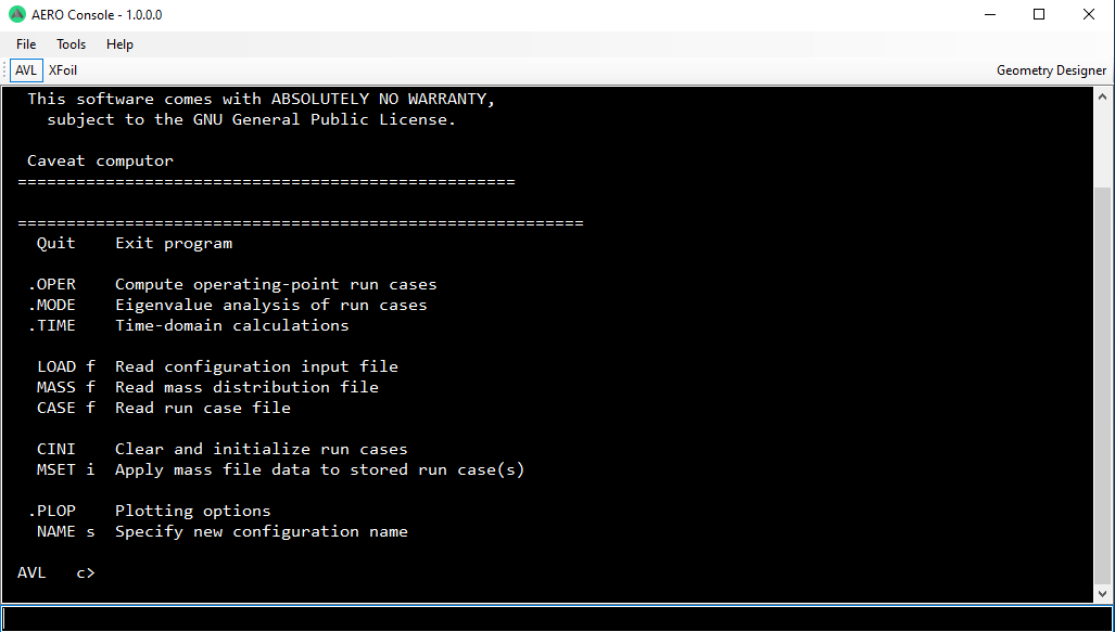 GitHub - drarahimi/AERO_Console: This is a graphical user interface for Mark Drela's Athena ...