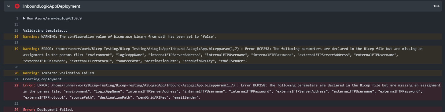 Support Supplemental Parameters For Deployments Using Bicepparams File · Issue 11042 · Azure