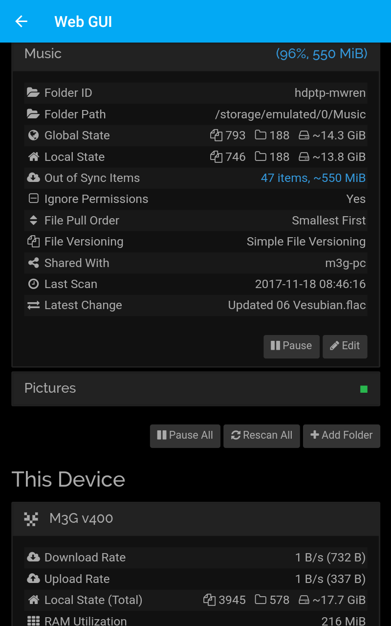 Syncthing not synchronizing completely · Issue #992 · syncthing/syncthing-android · GitHub
