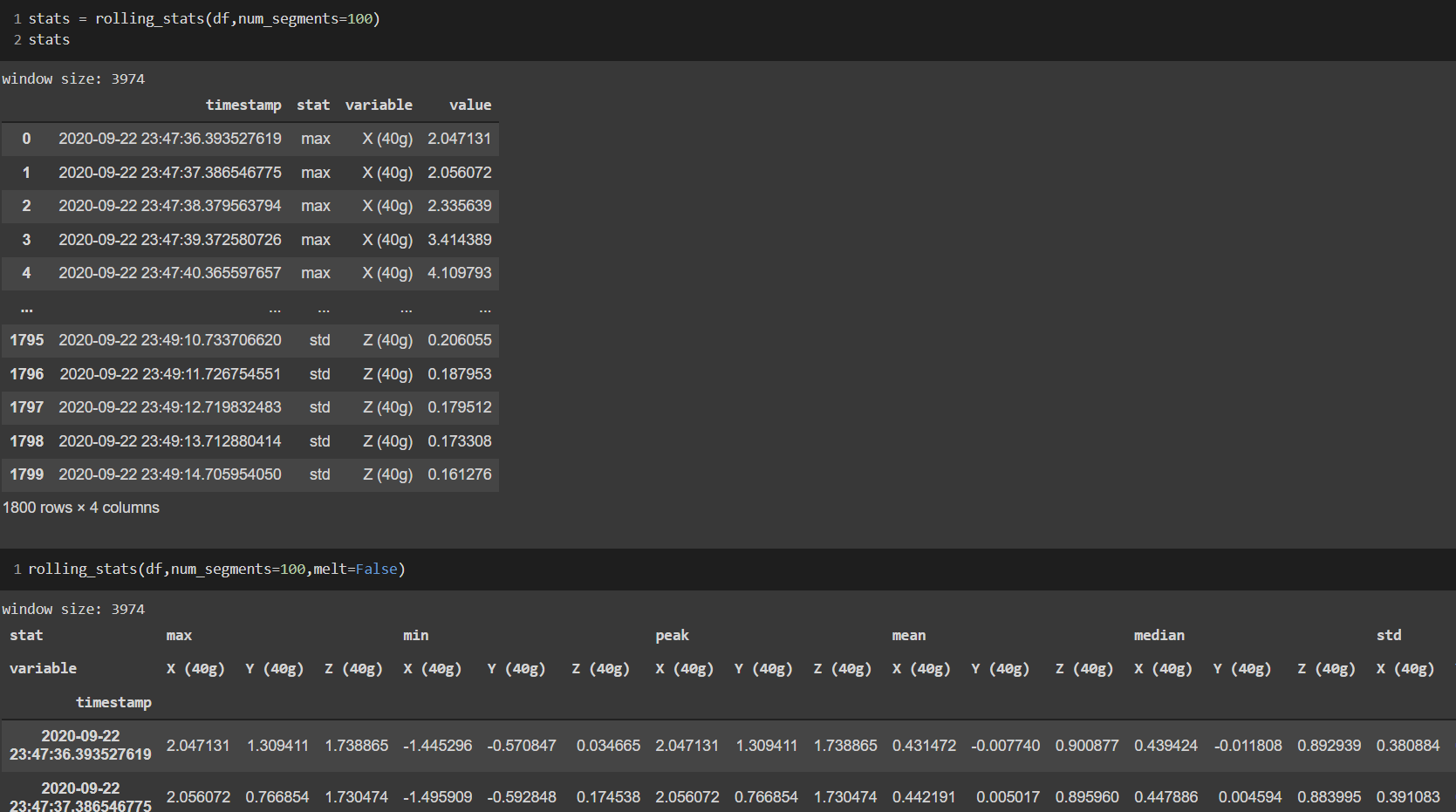 Moving Stats of a Dataframe · Issue #46 · MideTechnology/endaq-python · GitHub
