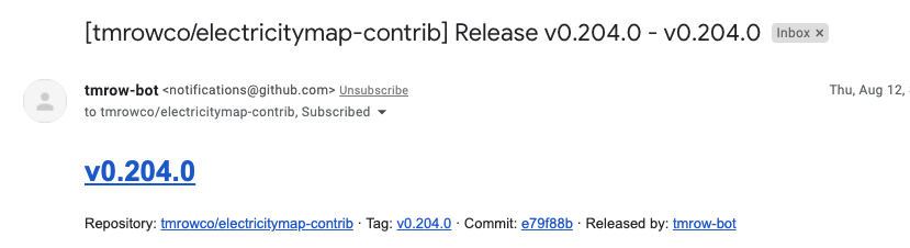 Get notifications when a new version of electricitymap is deployed · electricitymaps ...