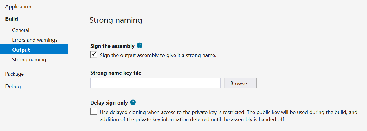 Support public signing in new property pages · Issue #6990 · dotnet ...